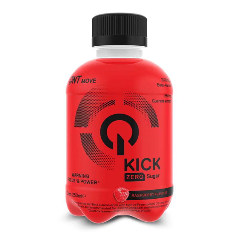 Pre-Workout Kick Drink Ανθρακούχο Raspberry 250ml QNT | Kinissis.eu